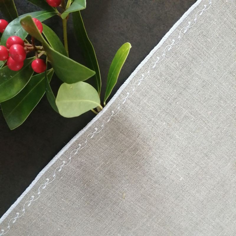 Chemin de table tête à tête en lin | Fabriqué avec du lin de France